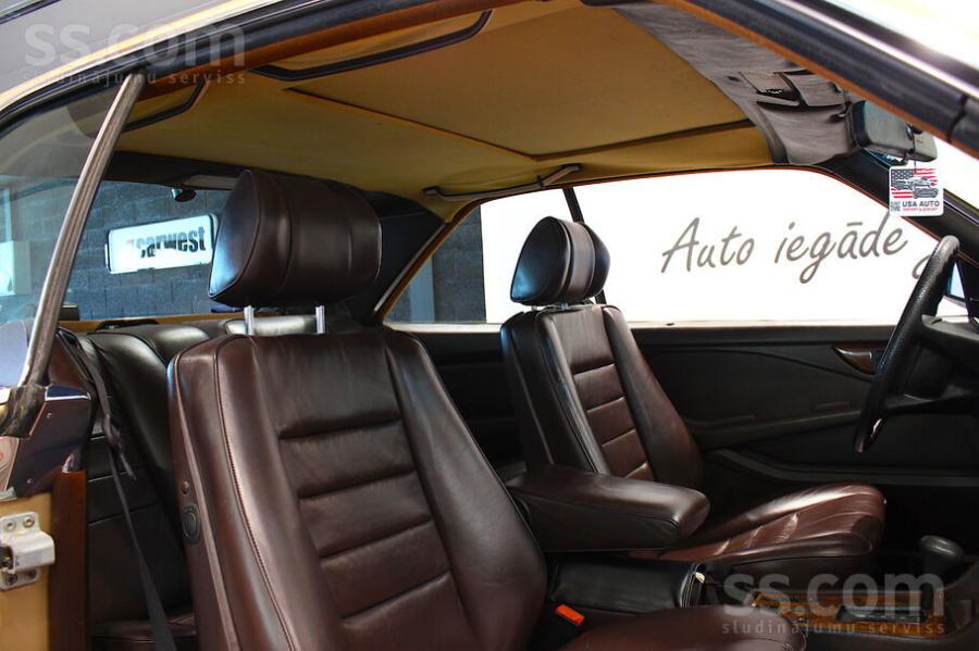 Yellow Mercedes-Benz 500 1985 in Riga, with an engine capacity of 5.00 L and mileage of 85 thousand km for 43000 €, photo 23 on AUTOMOTO.COM.LV