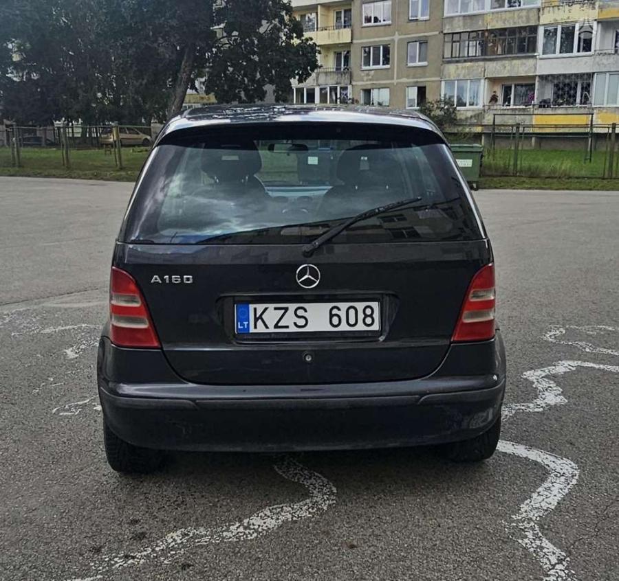 Melns Mercedes-Benz A 160 2000 Klaipėda, ar dzinēja tilpumu 1.60 L un nobraukumu 204 tūkst. km par 600 €, foto 7 vietnē AUTOMOTO.COM.LV