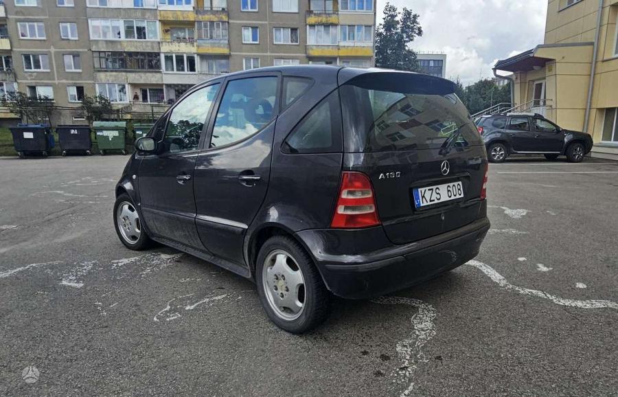 Melns Mercedes-Benz A 160 2000 Klaipėda, ar dzinēja tilpumu 1.60 L un nobraukumu 204 tūkst. km par 600 €, foto 8 vietnē AUTOMOTO.COM.LV