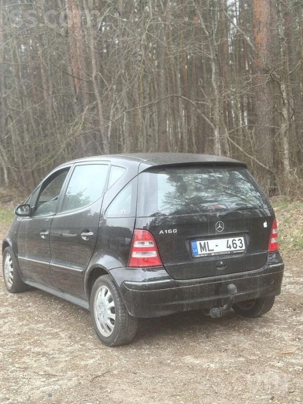 Black Mercedes-Benz A 160 2002 in Kuldiga, with an engine capacity of 1.60 L and mileage of 0 thousand km for 2700 €, photo 8 on AUTOMOTO.COM.LV