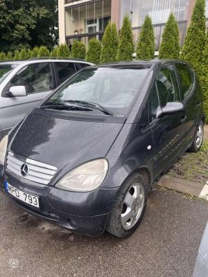 Pelēks Mercedes-Benz A 160 1999 Viļņa, ar dzinēja tilpumu 1.60 L un nobraukumu 240 tūkst. km par 1200 €, foto  vietnē AUTOMOTO.COM.LV