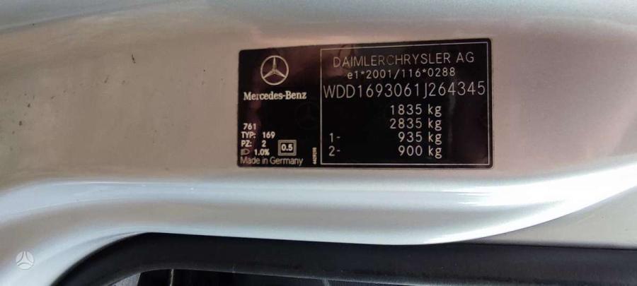 Pelēks Mercedes-Benz A 160 2005 Šauļi, ar dzinēja tilpumu 1.99 L un nobraukumu 273 tūkst. km par 1500 €, foto 6 vietnē AUTOMOTO.COM.LV