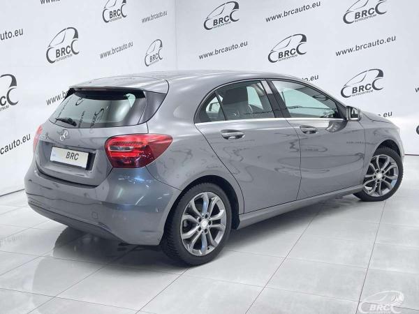Grey Mercedes-Benz A 160 2015 in Vilnius, with an engine capacity of 1.46 L and mileage of 99 thousand km for 7900 €, photo 3 on AUTOMOTO.COM.LV