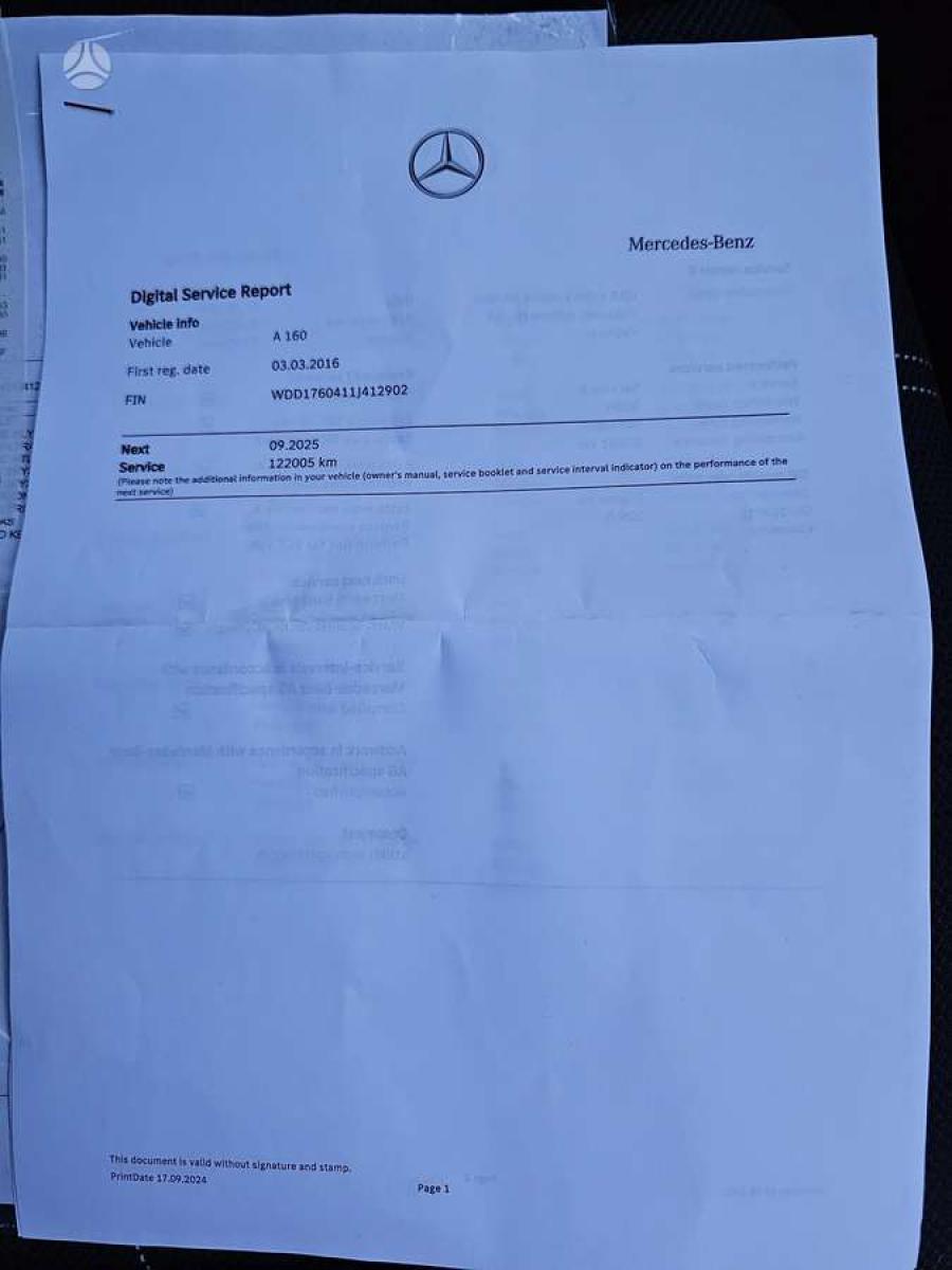 Balts Mercedes-Benz A 160 2016 Kauņa, ar dzinēja tilpumu 1.60 L un nobraukumu 108 tūkst. km par 12500 €, foto 28 vietnē AUTOMOTO.COM.LV