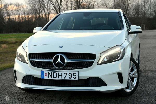 White Mercedes-Benz A 160 2017 in Kretinga, with an engine capacity of 1.60 L and mileage of 43 thousand km for 15499 €, photo 2 on AUTOMOTO.COM.LV