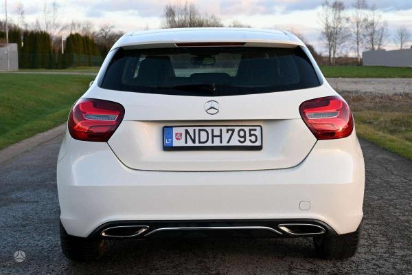 White Mercedes-Benz A 160 2017 in Kretinga, with an engine capacity of 1.60 L and mileage of 43 thousand km for 15499 €, photo 9 on AUTOMOTO.COM.LV