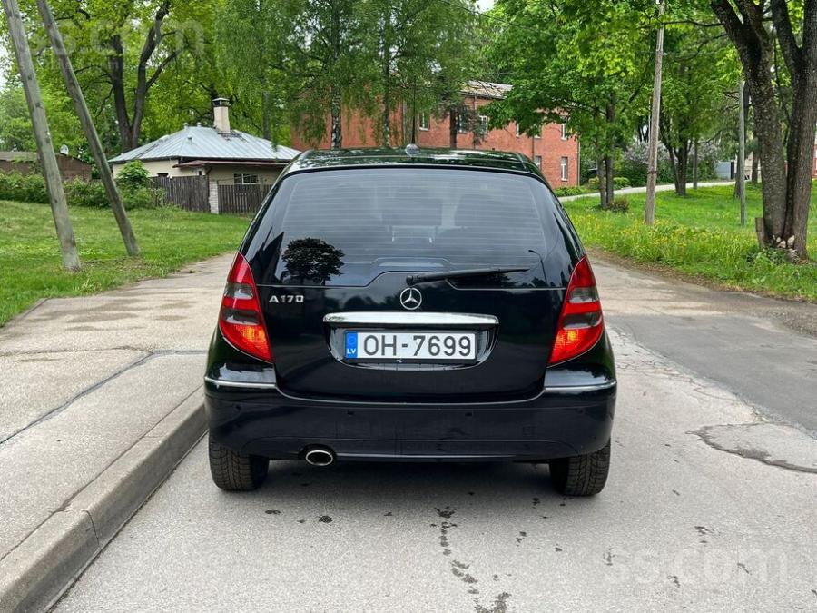 Black Mercedes-Benz A 170 2007 in Riga, with an engine capacity of 1.70 L and mileage of 0 thousand km for 2899 €, photo 5 on AUTOMOTO.COM.LV
