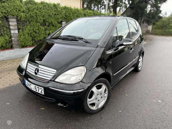 Black Mercedes-Benz A 170 2003 in Kaunas, with an engine capacity of 1.69 L and mileage of 233 thousand km for 950 €, photo 1 on AUTOMOTO.COM.LV