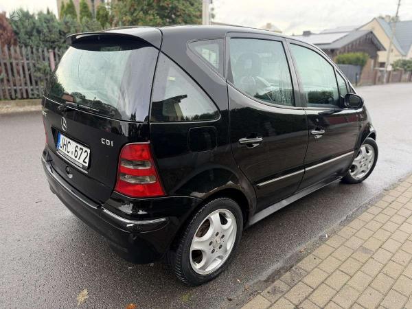Black Mercedes-Benz A 170 2003 in Kaunas, with an engine capacity of 1.69 L and mileage of 233 thousand km for 950 €, photo 7 on AUTOMOTO.COM.LV