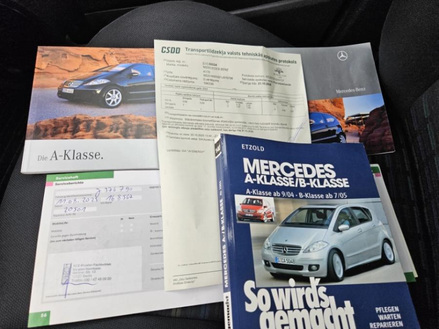 Синий Мерседес А 170 2006 в Рига, объемом двигателя 1.70 л и пробегом 185 тыс. км за 2990 €, фото 32 на AUTOMOTO.COM.LV