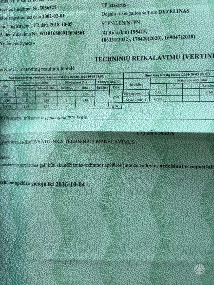 Серый Мерседес А 170 2002 в Вильнюс, объемом двигателя 1.69 л и пробегом 210 тыс. км за 900 €, фото 4 на AUTOMOTO.COM.LV