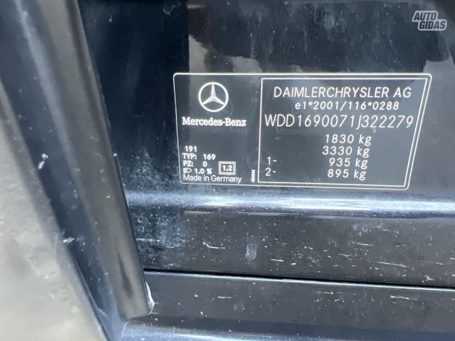 Melns Mercedes-Benz A 180 2006 Šauļi, ar dzinēja tilpumu 2.00 L un nobraukumu 168 tūkst. km par 1349 €, foto 30 vietnē AUTOMOTO.COM.LV