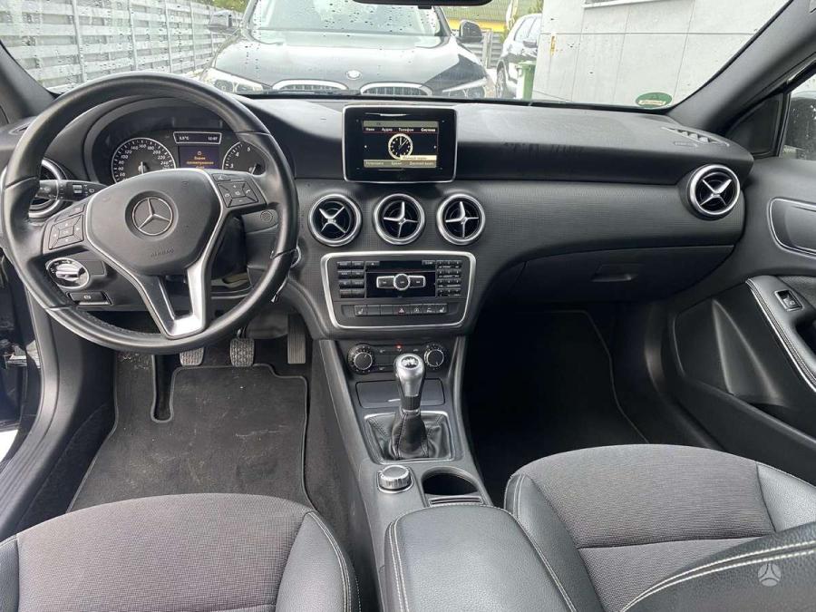Black Mercedes-Benz A 180 2015 in Marijampole, with an engine capacity of 1.60 L and mileage of 224 thousand km for 8200 €, photo 5 on AUTOMOTO.COM.LV