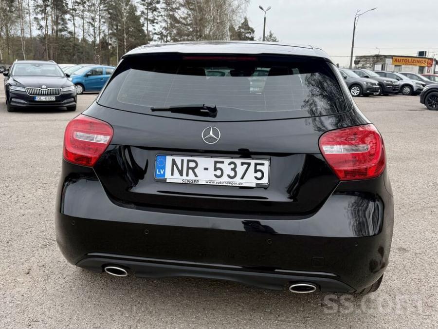 Black Mercedes-Benz A 180 2015 in Riga, with an engine capacity of 1.50 L and mileage of 0 thousand km for 8550 €, photo 6 on AUTOMOTO.COM.LV