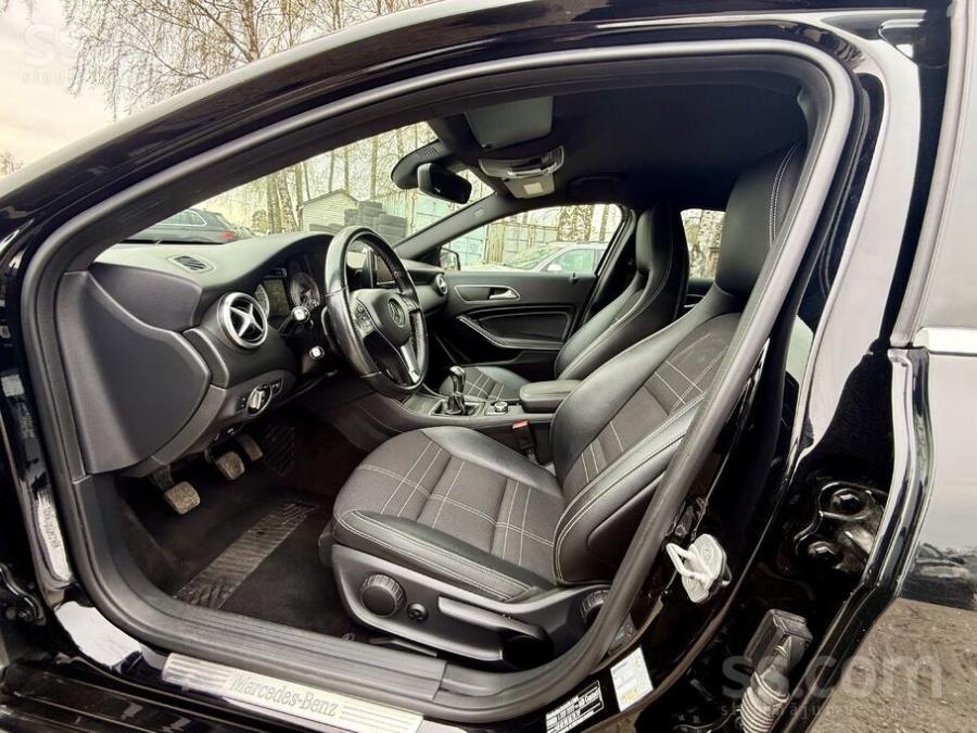 Black Mercedes-Benz A 180 2015 in Riga, with an engine capacity of 1.50 L and mileage of 0 thousand km for 8550 €, photo 14 on AUTOMOTO.COM.LV