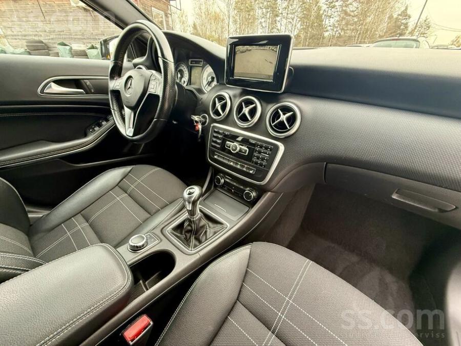 Black Mercedes-Benz A 180 2015 in Riga, with an engine capacity of 1.50 L and mileage of 0 thousand km for 8550 €, photo 25 on AUTOMOTO.COM.LV