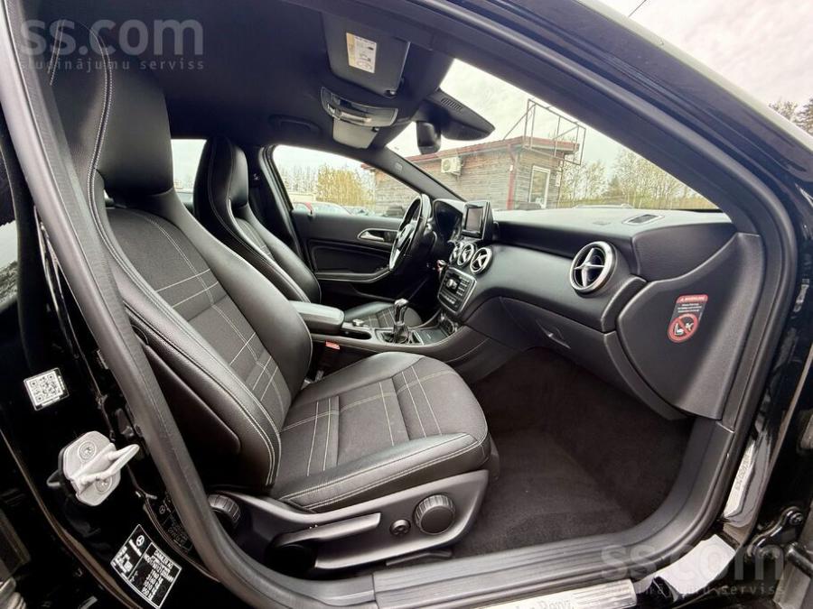 Black Mercedes-Benz A 180 2015 in Riga, with an engine capacity of 1.50 L and mileage of 0 thousand km for 8550 €, photo 26 on AUTOMOTO.COM.LV