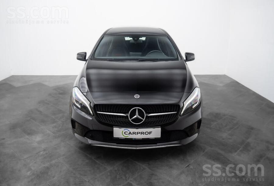 Black Mercedes-Benz A 180 2017 in Tallinn, with an engine capacity of 1.50 L and mileage of 123 thousand km for 14499 €, photo 2 on AUTOMOTO.COM.LV