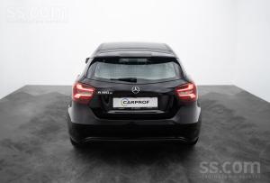 Black Mercedes-Benz A 180 2017 in Tallinn, with an engine capacity of 1.50 L and mileage of 123 thousand km for 14499 €, photo 5 on AUTOMOTO.COM.LV