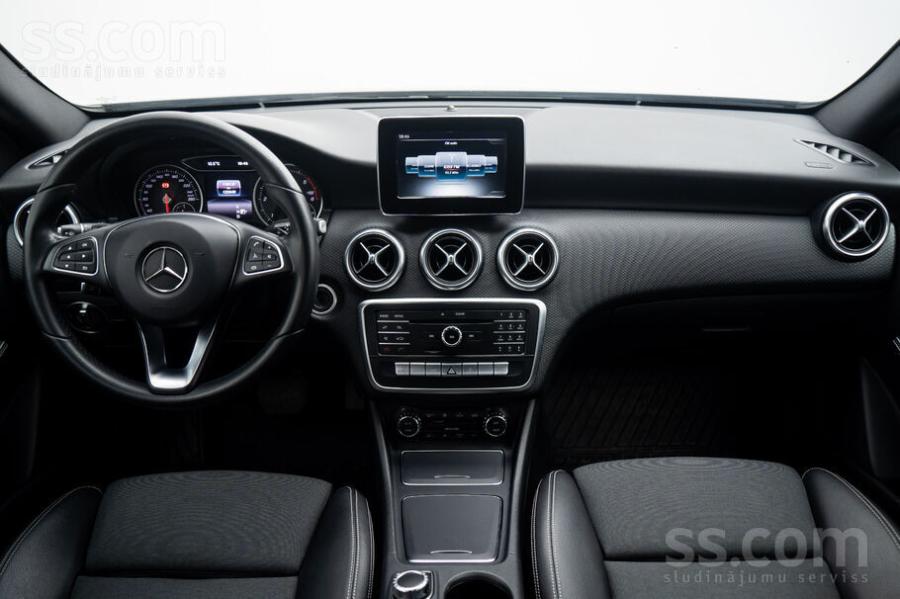Black Mercedes-Benz A 180 2017 in Tallinn, with an engine capacity of 1.50 L and mileage of 123 thousand km for 14499 €, photo 12 on AUTOMOTO.COM.LV