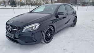 Black Mercedes-Benz A 180 2017 in Siauliai, with an engine capacity of 1.46 L and mileage of 107 thousand km for 12200 €, photo 4 on AUTOMOTO.COM.LV