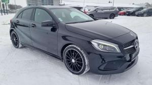 Black Mercedes-Benz A 180 2017 in Siauliai, with an engine capacity of 1.46 L and mileage of 107 thousand km for 12200 €, photo 5 on AUTOMOTO.COM.LV