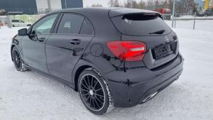 Black Mercedes-Benz A 180 2017 in Siauliai, with an engine capacity of 1.46 L and mileage of 107 thousand km for 12200 €, photo 8 on AUTOMOTO.COM.LV