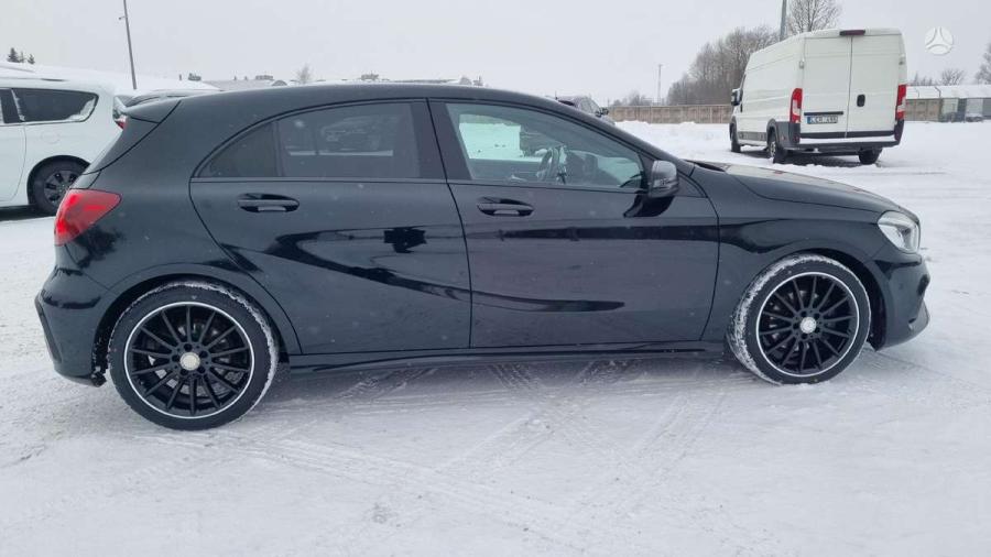 Black Mercedes-Benz A 180 2017 in Siauliai, with an engine capacity of 1.46 L and mileage of 107 thousand km for 12200 €, photo 9 on AUTOMOTO.COM.LV