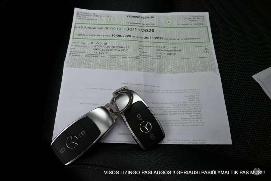 Black Mercedes-Benz A 180 2018 in Kretinga, with an engine capacity of 1.46 L and mileage of 179 thousand km for 14299 €, photo 31 on AUTOMOTO.COM.LV