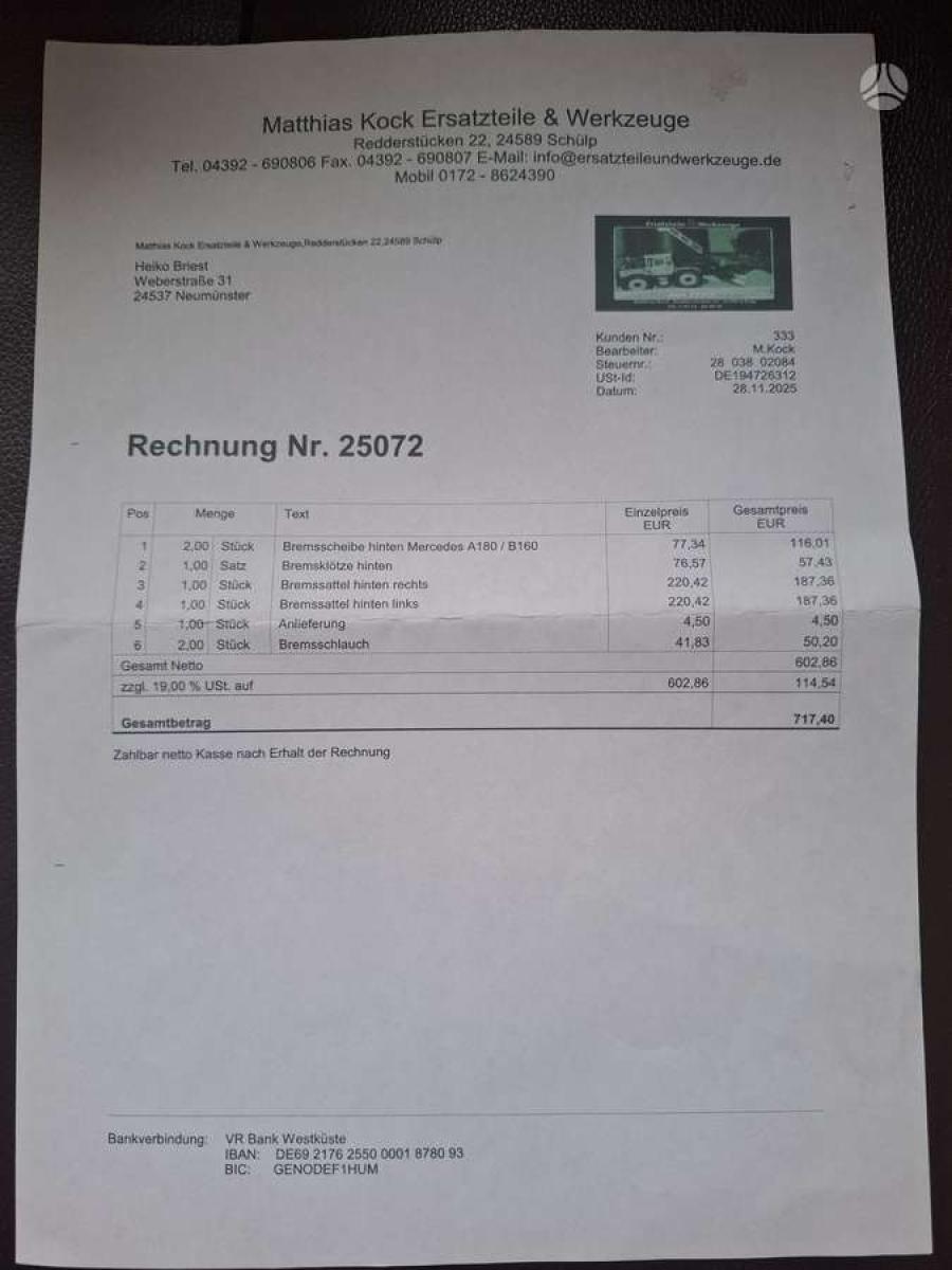 Melns Mercedes-Benz A 180 2010 Vilkaviškis, ar dzinēja tilpumu 2.00 L un nobraukumu 303 tūkst. km par 2800 €, foto 16 vietnē AUTOMOTO.COM.LV