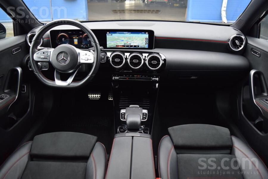 Black Mercedes-Benz A 180 2020 in Riga, with an engine capacity of 1.40 L and mileage of 68 thousand km for 23800 €, photo 5 on AUTOMOTO.COM.LV