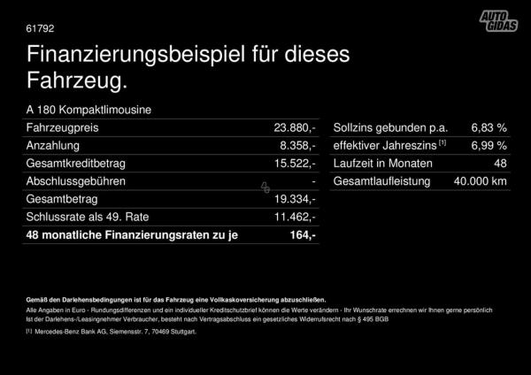 Melns Mercedes-Benz A 180 2022 Kauņa, ar dzinēja tilpumu 1.30 L un nobraukumu 47 tūkst. km par 26809 €, foto 2 vietnē AUTOMOTO.COM.LV