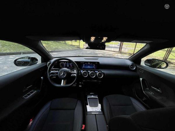 Black Mercedes-Benz A 180 2024 in Vilnius, with an engine capacity of 1.33 L and mileage of 19 thousand km for 28900 €, photo 7 on AUTOMOTO.COM.LV