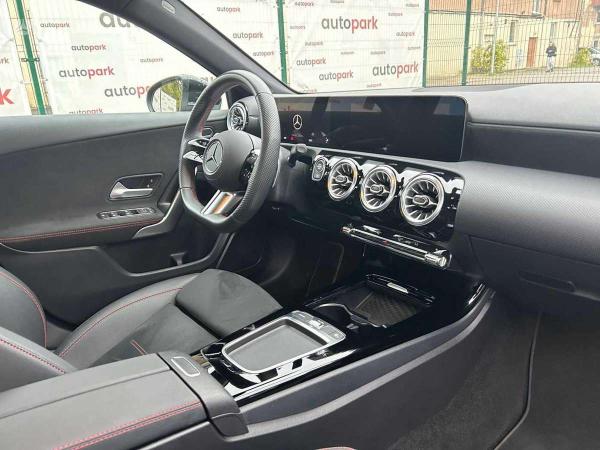 Black Mercedes-Benz A 180 2024 in Klaipeda, with an engine capacity of 1.33 L and mileage of 18 thousand km for 28500 €, photo 8 on AUTOMOTO.COM.LV