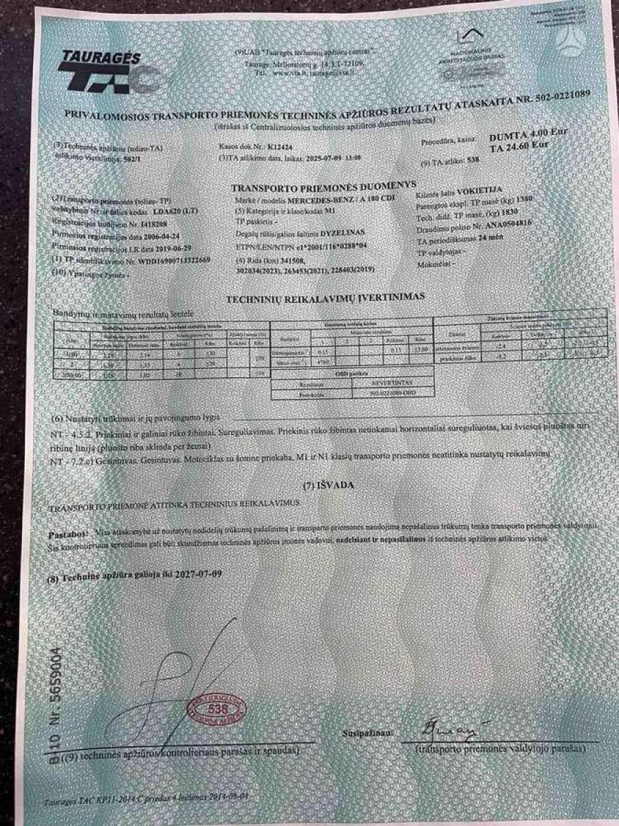 Grey Mercedes-Benz A 180 2006 in Ignalina, with an engine capacity of 1.99 L and mileage of 333 thousand km for 2250 €, photo 22 on AUTOMOTO.COM.LV