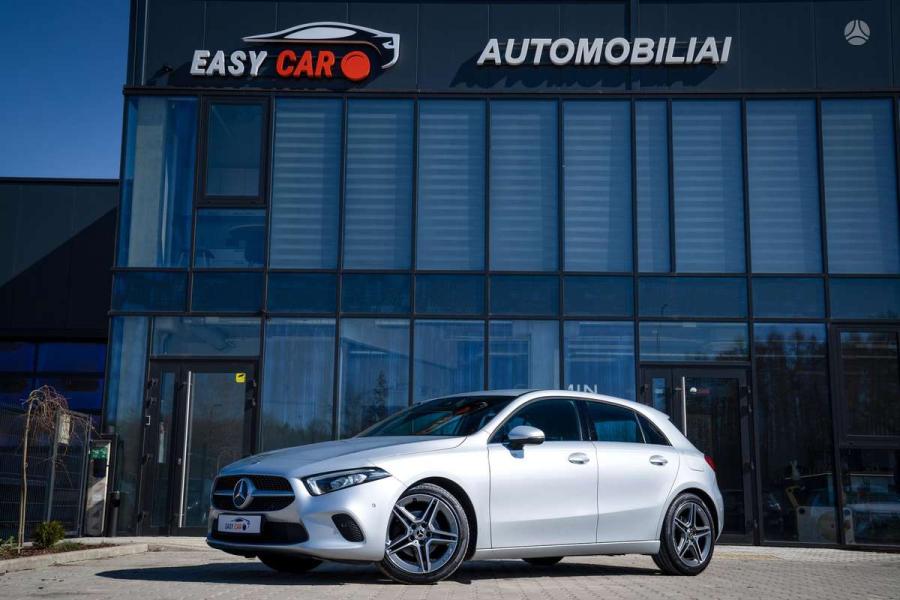 Grey Mercedes-Benz A 180 2019 in Vilnius, with an engine capacity of 1.46 L and mileage of 206 thousand km for 13750 €, photo 1 on AUTOMOTO.COM.LV