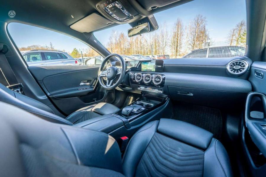 Grey Mercedes-Benz A 180 2019 in Vilnius, with an engine capacity of 1.46 L and mileage of 206 thousand km for 13750 €, photo 18 on AUTOMOTO.COM.LV