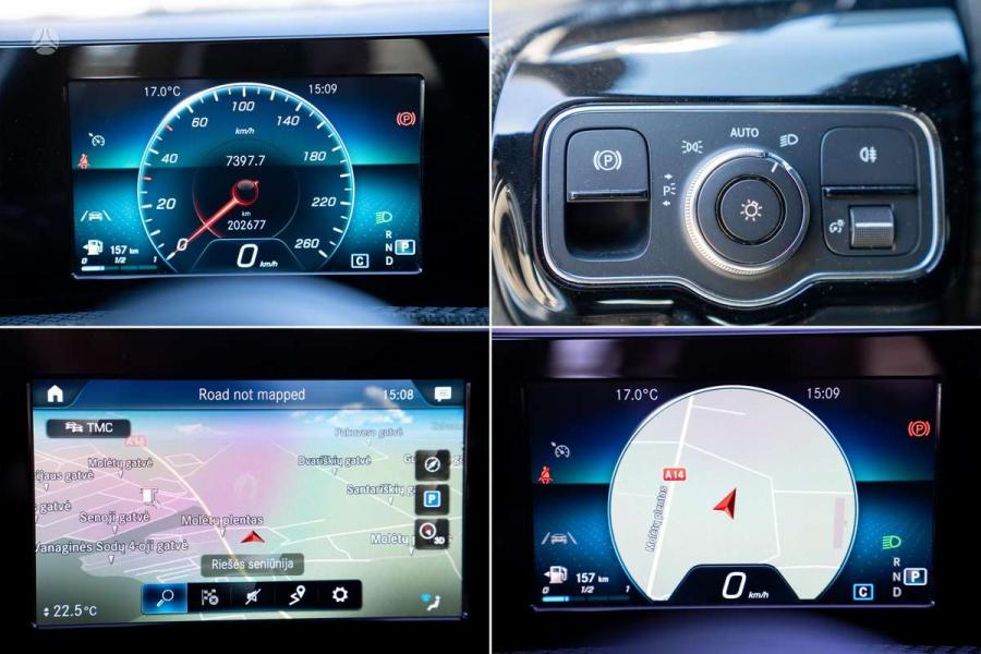 Grey Mercedes-Benz A 180 2019 in Vilnius, with an engine capacity of 1.46 L and mileage of 206 thousand km for 13750 €, photo 25 on AUTOMOTO.COM.LV