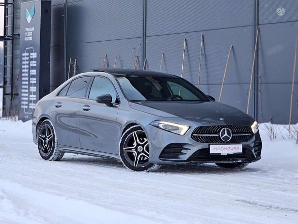 Grey Mercedes-Benz A 180 2019 in Vilnius, with an engine capacity of 1.46 L and mileage of 238 thousand km for 17750 €, photo 1 on AUTOMOTO.COM.LV