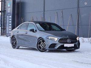 Grey Mercedes-Benz A 180 2019 in Vilnius, with an engine capacity of 1.46 L and mileage of 238 thousand km for 17750 €, photo  on AUTOMOTO.COM.LV