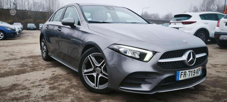 Grey Mercedes-Benz A 180 2020 in Kaunas, with an engine capacity of 1.46 L and mileage of 96 thousand km for 22869 €, photo 1 on AUTOMOTO.COM.LV
