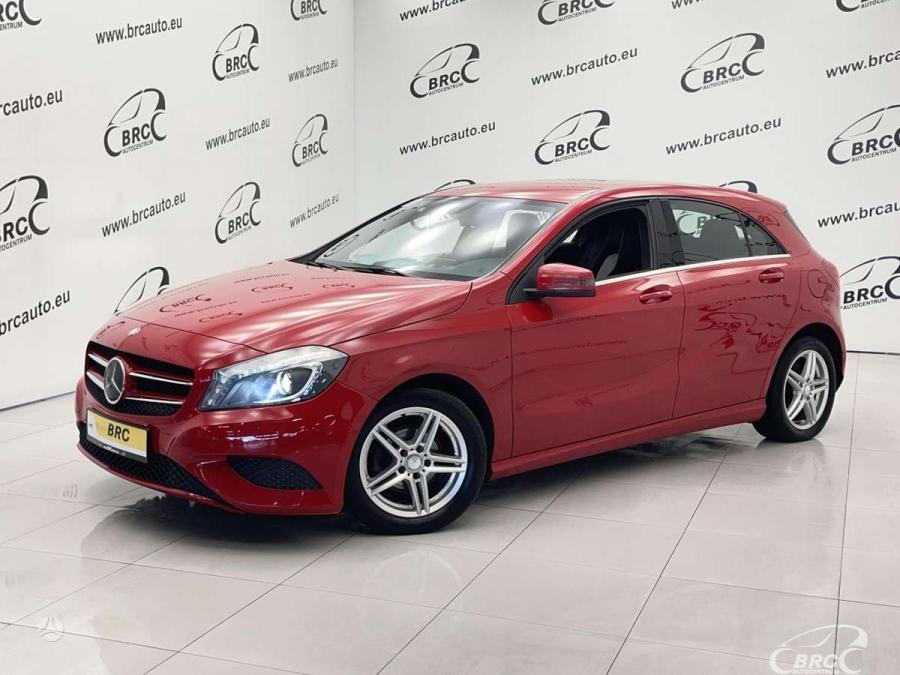 Red Mercedes-Benz A 180 2014 in Vilnius, with an engine capacity of 1.80 L and mileage of 202 thousand km for 8300 €, photo 1 on AUTOMOTO.COM.LV