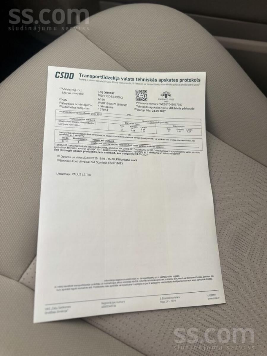 Balts Mercedes-Benz A 180 2010 Talsi, ar dzinēja tilpumu 2.00 L un nobraukumu 138 tūkst. km par 4250 €, foto 32 vietnē AUTOMOTO.COM.LV