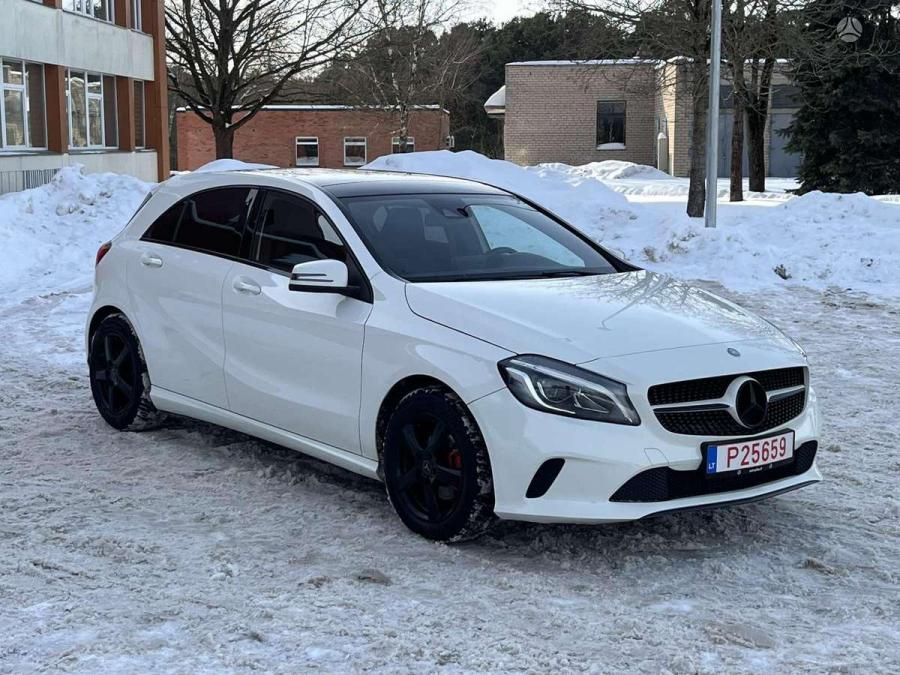 White Mercedes-Benz A 180 2016 in Jonava, with an engine capacity of 1.50 L and mileage of 147 thousand km for 10900 €, photo 2 on AUTOMOTO.COM.LV