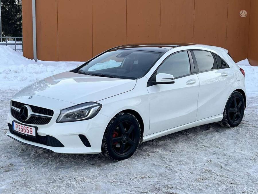 White Mercedes-Benz A 180 2016 in Jonava, with an engine capacity of 1.50 L and mileage of 147 thousand km for 10900 €, photo 4 on AUTOMOTO.COM.LV
