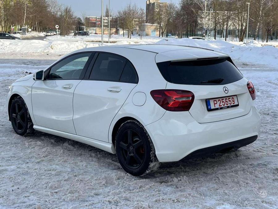 White Mercedes-Benz A 180 2016 in Jonava, with an engine capacity of 1.50 L and mileage of 147 thousand km for 10900 €, photo 8 on AUTOMOTO.COM.LV