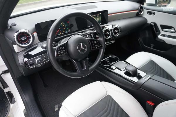 White Mercedes-Benz A 180 2018 in Kaunas, with an engine capacity of 1.30 L and mileage of 96 thousand km for 25480 €, photo 9 on AUTOMOTO.COM.LV