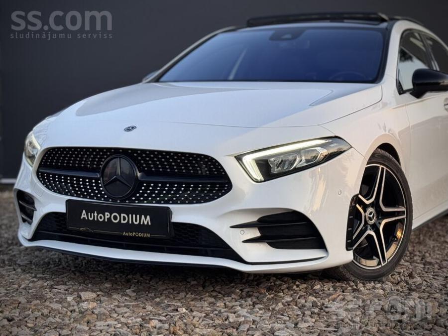 White Mercedes-Benz A 180 2020 in Riga, with an engine capacity of 1.50 L and mileage of 88 thousand km for 26650 €, photo 3 on AUTOMOTO.COM.LV