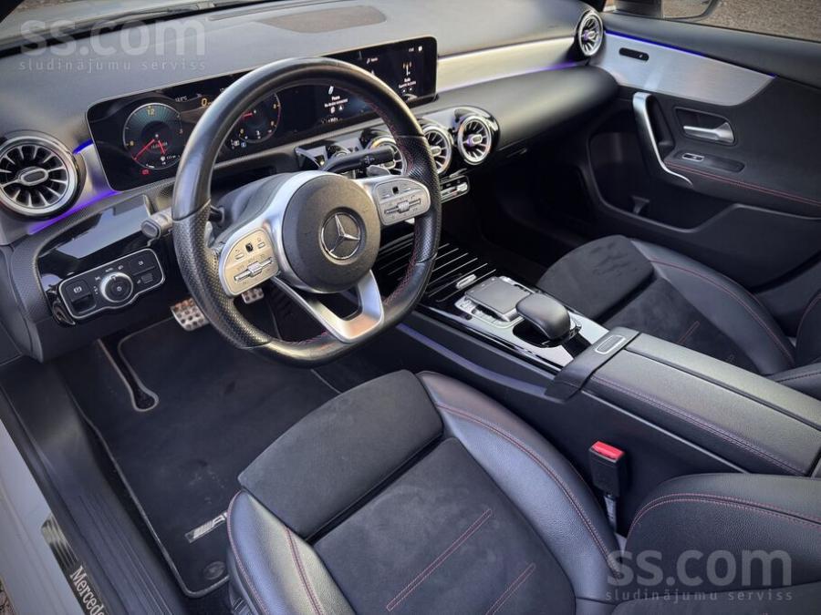 White Mercedes-Benz A 180 2020 in Riga, with an engine capacity of 1.50 L and mileage of 88 thousand km for 26650 €, photo 17 on AUTOMOTO.COM.LV