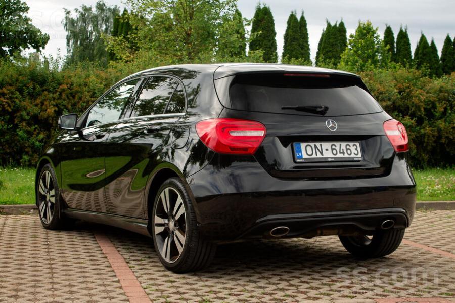 Black Mercedes-Benz A 200 2013 in Jelgava, with an engine capacity of 1.80 L and mileage of 185 thousand km for 9600 €, photo 5 on AUTOMOTO.COM.LV